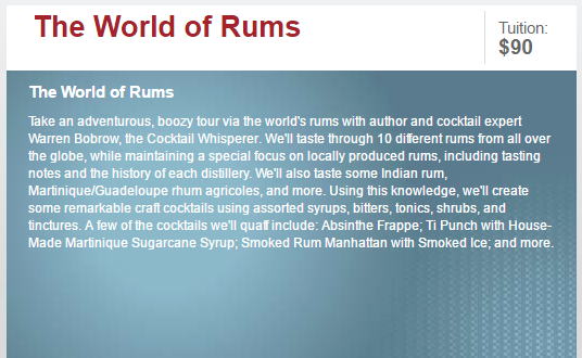 I’m teaching about the World of Rums! – Cocktail Whisperer